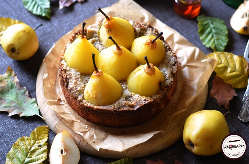 Prajitura cu pere posate in vin si frangipane - Prăjiturici și altele