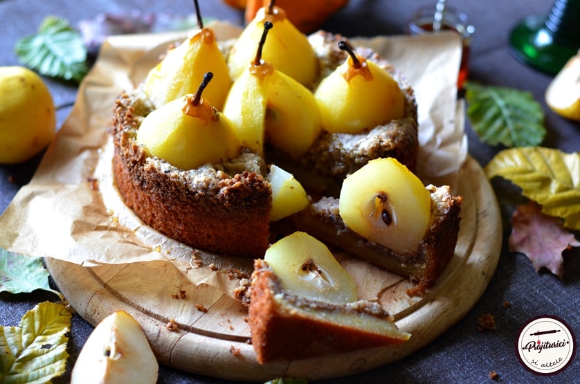 Prajitura cu pere posate in vin si frangipane - Prăjiturici și altele