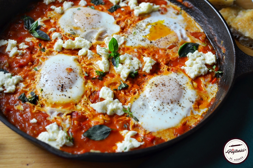 Shakshuka-reteta de oua cu rosii. - Prăjiturici și altele