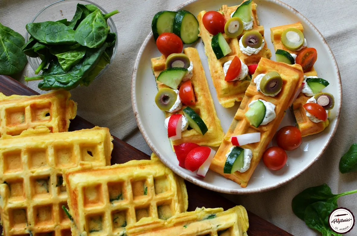 Vafe sarate cu spanac - Prăjiturici și altele